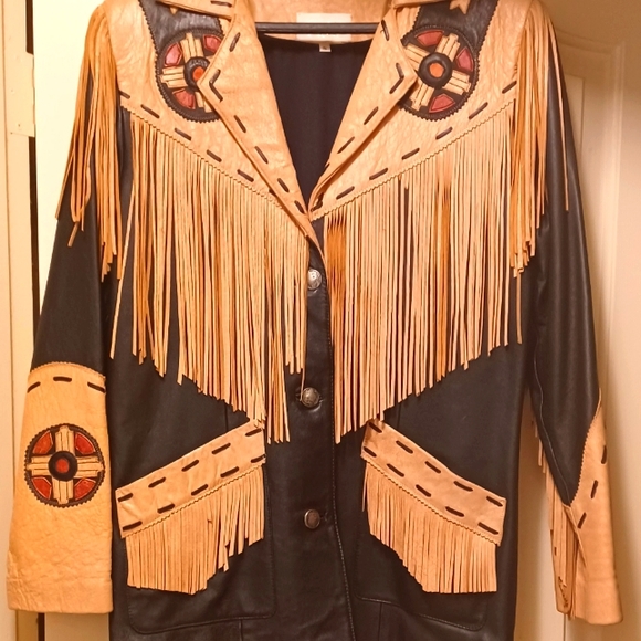 cache' | Jackets & Coats | Genuine Leather Fringed Jacket M | Poshmark